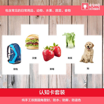 认知套装卡片 自闭症训练卡片 孤独症儿童ABA教具 语言发育迟缓 5寸塑封蔬菜30张