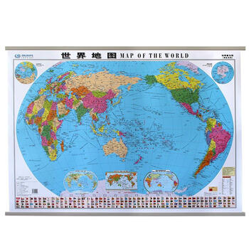 世界地图地理普及版 中英文学生专用 