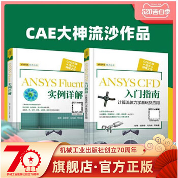 套装 官方正版 CAE大神流沙作品 ANSYS Fluent 实例详解+ANSYS CFD 入门指