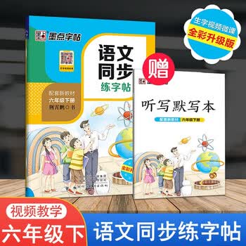 2022春墨点字帖人教版六年级下册语文同步练字帖小学生6年级字帖同步铅笔字帖正楷入门基础训练