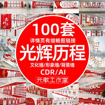 一到十九大党的光辉历程党建文化墙办公会议室形象背景设计素材