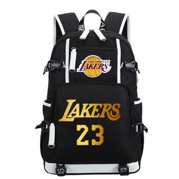 NBA篮球包科书比包库篮里詹球姆斯书包篮球双肩包哈登背包威少乔治周边夜光韦德送人生日礼物节日礼物礼品 詹姆斯04烫金