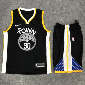 潮穿搭篮球服套装透气背心库里30号球衣真两件T恤情侣球服定制diy 黑色库里30上衣+短裤 XL(身高165-170cm)