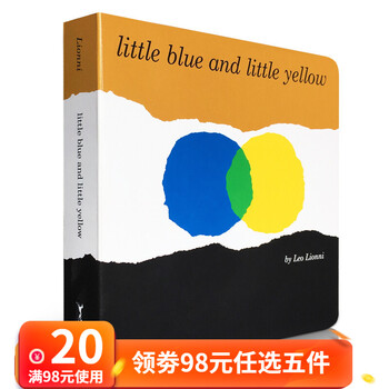 英语原版小黄和小蓝 Little Blue and Little Yellow纸板书吴敏兰 送音频