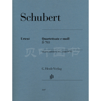 舒伯特C小调四重奏乐章D 703 Schubert Franz Quartet movement