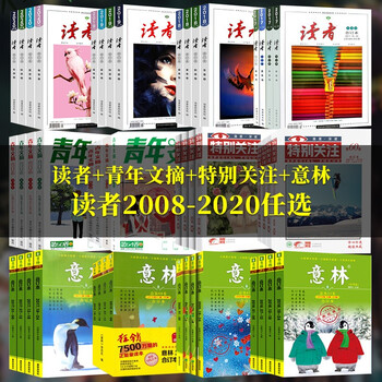 2008-2020读者春夏秋冬季合订本共4册初中生青少年成人版文学文摘杂志文摘期刊青春文学中考高考作 读者2008