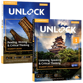 进口原版 剑桥初中英语教材 unlock 听说口语学生书 第二版 英文原版 新版一级（套装）听说+读写