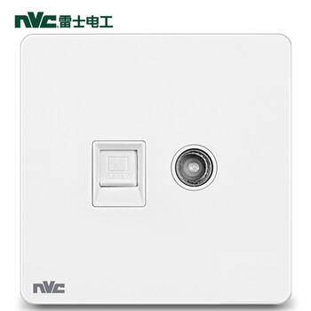 【雷士开关插座】雷士电工（NVC）开关插座 电视+六类电脑双位墙壁电源插座86型暗装无框大面板 Q3心悦系列白色 电工电料【行情 报价 价格 评测】-京东