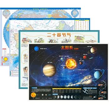 2021年 学生地图 儿童地理早教墙贴挂图 地理思维版（4张）