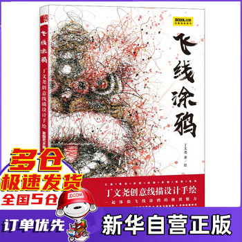 飞线涂鸦 丁文尧创意线描设计手绘 发现艺术家 丁文尧著 新书