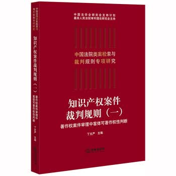 预计12.10号发 知识产权案件裁判规则（一）著作权案件审理中客体可著作权性判断 丁文严 法律出版社