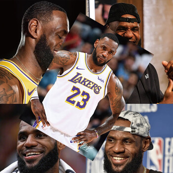 科比布莱恩特库里詹姆斯明信片NBA湖人队球星周边卡贴小贴纸周边 詹姆斯海报(8张随机)