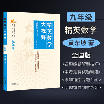 精英大视野九年级数学上下册解题技巧刻意练习 黄东坡学科精英新方新思维奥数竞赛联赛拔尖特训中考初三走