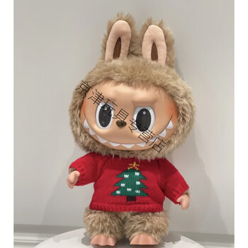 澳颜莱POP·MART泡泡·玛特 新款LABUBU Time to chill搪胶毛绒公仔换装 Labubu衣服/圣诞毛衣 官方原封【图片 ...