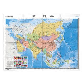 【中英文】世界各大洲地图 1.1米*0.8米 亚洲地图