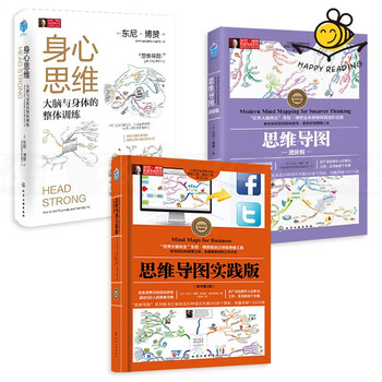 3册 思维导图实践版+进阶版+身心思维-大脑与身体的整体训练 东尼博赞思维导图系列书籍 逻辑思维训练
