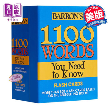 1100 Words You Need to Know Flashcards 英文原版 巴朗词汇卡
