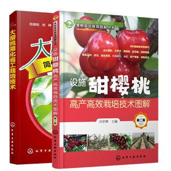 设施甜樱桃高产高效栽培技术图解第二版+大樱桃简化省工栽培技术 果树种植书籍2本