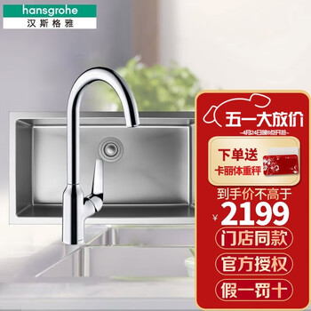 汉斯格雅（Hansgrohe） 汉斯格雅水龙头厨房水槽洗菜盆洗碗盆水池龙头71802007 龙头+单槽43454807【图片 价格 品牌 报价】-京东