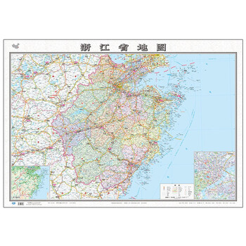 2022年 浙江省地图 106*76厘米 覆膜防水 政区交通地形