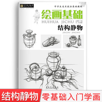 《绘画基础 结构静物》临摹本 中学生美术技法基础教程素描静物单体组合结构篇小学生素描教材初级素描