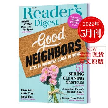 Reader's Digest 美国版读者文摘杂志小开本 单本/多期文学文摘期刊杂志英语英文杂志 2022年5月刊