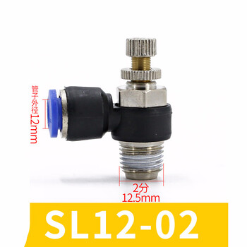 节流阀JSC调速阀调节阀SL快速气缸流量可调节快接8mm快插气管接头 SL12-02插12mm气管螺纹1/4【图片 价格 品牌 报价】-京东