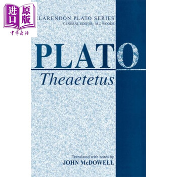 泰阿泰德篇 柏拉图 英语希腊语双语 英文原版 Theaetetus Plato John McDowell