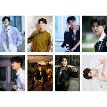 任嘉伦海报 2021全新写真周边墙贴墙纸壁纸高清挂画一套8张 E款 海报43X29cm 一套8张