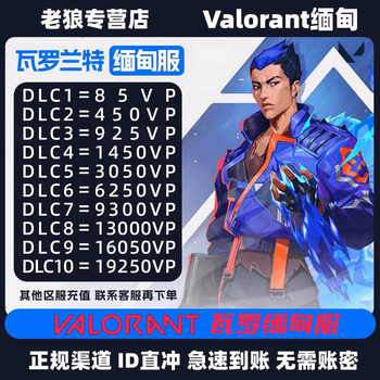 valorant瓦罗兰特代充缅甸服充值VP点数 特战英豪瓦洛兰特MMR缅甸vp点充值 ID直冲 瓦罗兰特缅甸服16050vp【图片 价格 品牌 报价】-京东