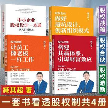 【可选单本】4册 股权战略构建共赢体系+股权合伙做好避坑设计+股权激励等 臧其超著 合伙制股权书籍 4册 股权+中小企业股权设计一本通