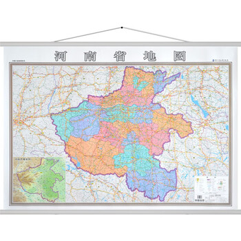 省市地图 中国分省地图系列 1.4*1米 办公交通政区挂图 河南省地图 （全省）单面图