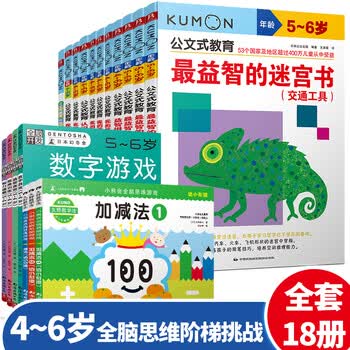 4-6岁全脑思维阶梯挑战游戏书（套装共18册）