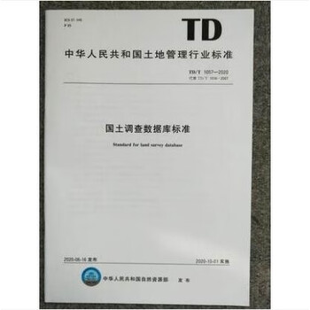 TD/T 1057-2020 国土调查数据库标准