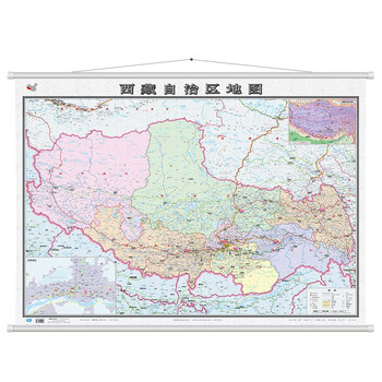 西藏区地图挂图（1.1米*0.8米 专业挂图 无拼缝）