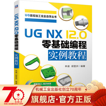 官网正版 UG NX12.0零基础编程实例教程 林盛 胡登洲 雕刻 平面 曲面 整体结构件 车削