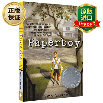 Paper boy 送报男孩 英文原版 送报生的夏天 纽伯瑞文学奖银奖 青少年儿童文学小说 Vince Vawter 全英文版正版原著 进口英语书籍