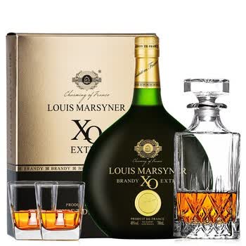 【路易马西尼（Louis Marsyney）瓶】【2件立减30/赠定制酒具】法国原瓶进口洋酒xo白兰地40度烈酒路易马西尼 特醇单支礼盒装 ...