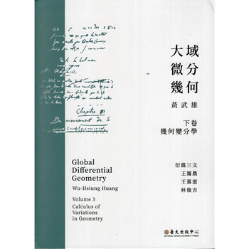 台版 大域微分几何 (下卷)几何变分学 微分几何学进阶研究微积分数学自然科普