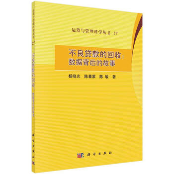 不良贷款的回收：数据背后的故事  杨晓光  科学出版社  金融与投资 书籍
