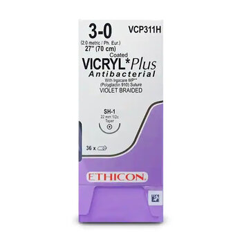 普理灵爱惜康爱惜邦普迪斯薇乔抗菌薇乔缝合线鱼骨线倒刺线可吸收缝合线聚丙烯不可吸收缝线聚酯不可吸收缝线 VCP311H【3-0】/36包【图片 ...