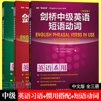 全套3册 剑桥中级英语短语动词+英语惯用搭配+英语习语 中文版 剑桥英语在用丛书 英语词汇语法参考书