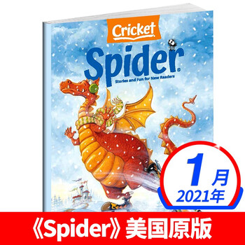 Spider红蜘蛛杂志2022/2021年【单本多期可选】英文原版蟋蟀童书6-9岁儿童英文趣味故事课外阅读书籍 Spider红蜘蛛杂志2021年1月