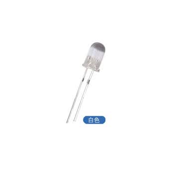 LED灯泡发光二极管散装二极管红绿黄蓝白色直插灯珠元件包多颜色60只装初中电磁学物理实验器材 散装二极管白色60个