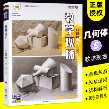 正版魔方文化 教学现场几何体5 赵安尉胡博几何形体素描临摹范本 初学者几何图形素描临本素描临摹范画石