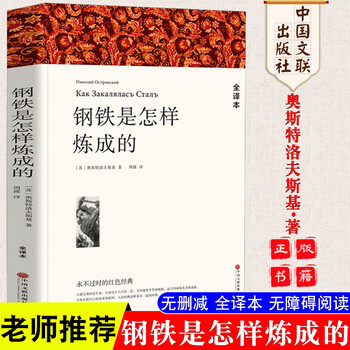 青少年版 钢铁是怎样炼成的 原著 全译本 完整无删减版 名著钢铁是怎么炼成的