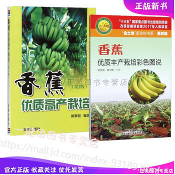 2册 香蕉优质丰产栽培彩色图说+香蕉优质高产栽培 香蕉树种植技术书籍香蕉园果园建设果树修剪整形香蕉催