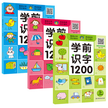 学前识字1200全套3册看图识字大王学前班3-5-6岁幼儿园儿童早教卡片大班升一年级幼小衔接拼音教材