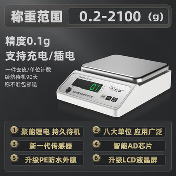 ZFEN高精度电子秤工业用0.01精准电子天平秤0.1-g高精度0.001黄金实验 方盘2100g/0.1g【图片 价格 品牌 报价】-京东