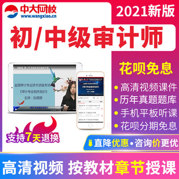 中大网校2022年中级审计师考试网课课件初级统计师视频考试教材精讲历年真题库 网络课程网课视频资tz 审计理论与实务 初级审计师
